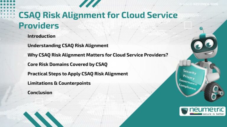 CSAQ Risk Alignment for Cloud Service Providers