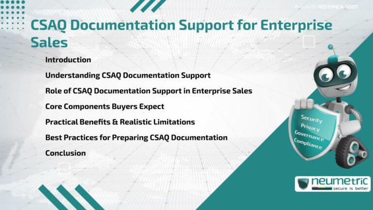 CSAQ Documentation Support for Enterprise Sales