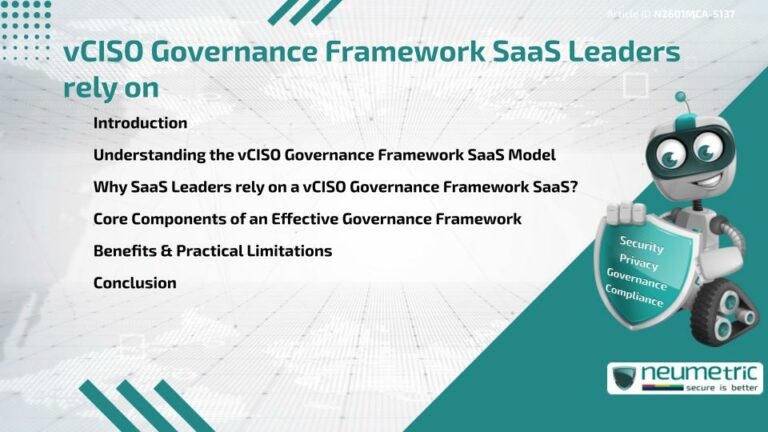vCISO Governance Framework SaaS Leaders rely on