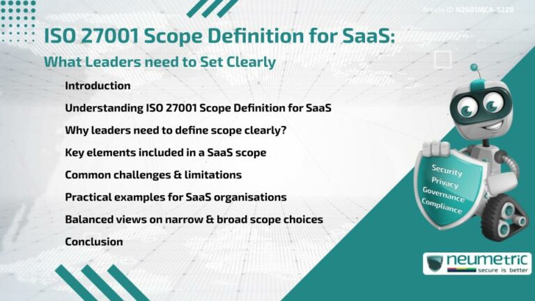 ISO 27001 Scope Definition for SaaS: What Leaders need to Set Clearly