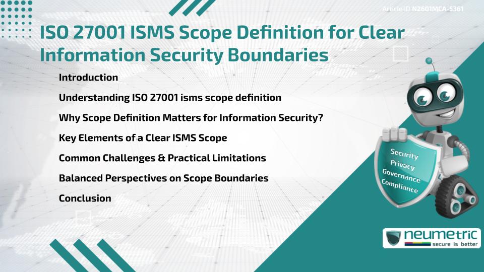 ISO 27001 ISMS Scope Definition for Clear Information Security Boundaries