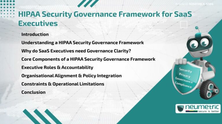 HIPAA Security Governance Framework for SaaS Executives