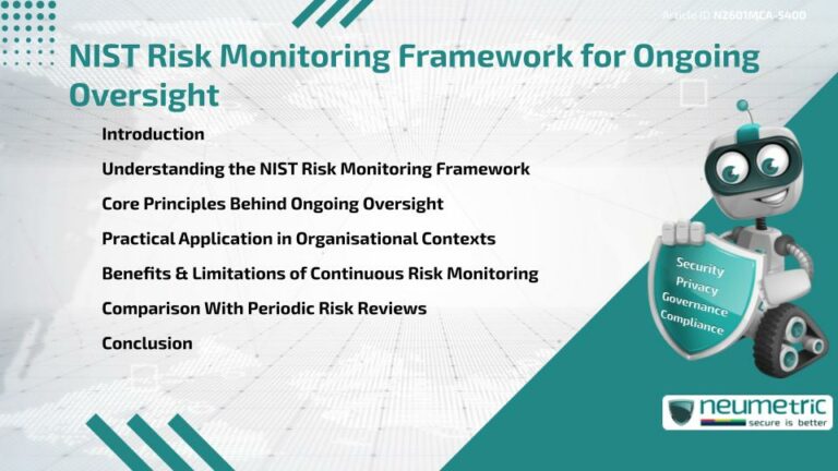 NIST Risk Monitoring Framework for Ongoing Oversight