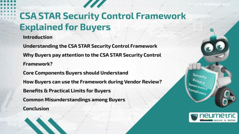 CSA STAR Security Control Framework explained for Buyers