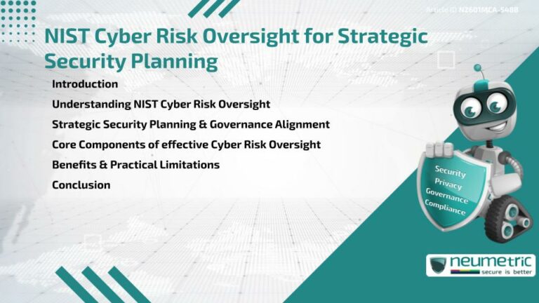 NIST Cyber Risk Oversight for Strategic Security Planning