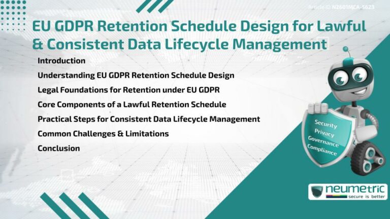 EU GDPR Retention Schedule Design for Lawful & Consistent Data ...
